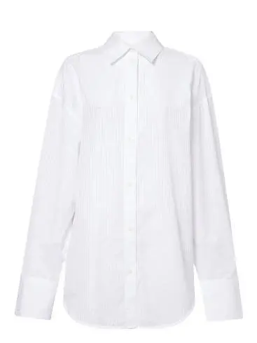 TOTEME Oversized Striped Cotton-poplin Shirt - White