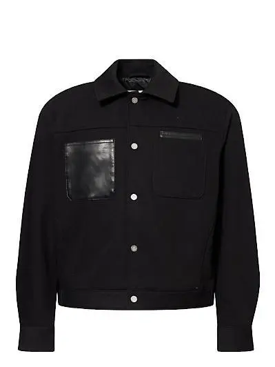 THE COUTURE CLUB Tailored Regular-fit Stretch-woven Jacket - Black