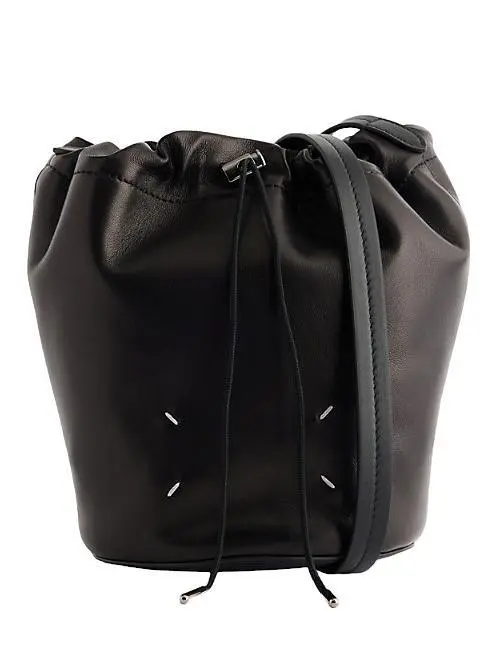 MAISON MARGIELA Leather Bucket Bag - Black/black/black