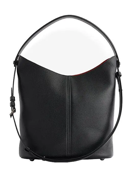MAISON MARGIELA Leather Hobo Bag - Black/black/orange