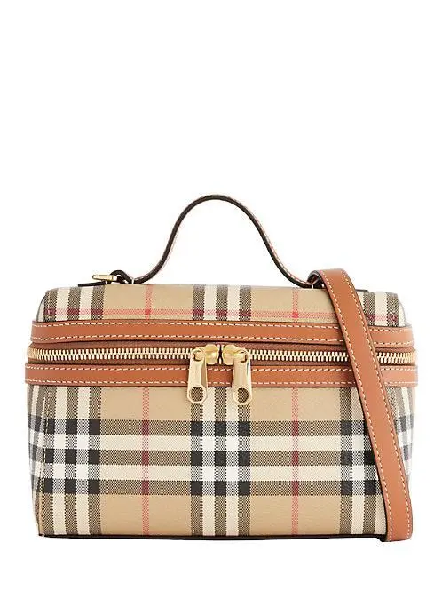 Burberry Vanity Cross Body Bag - Vntg Chk/briar Brown