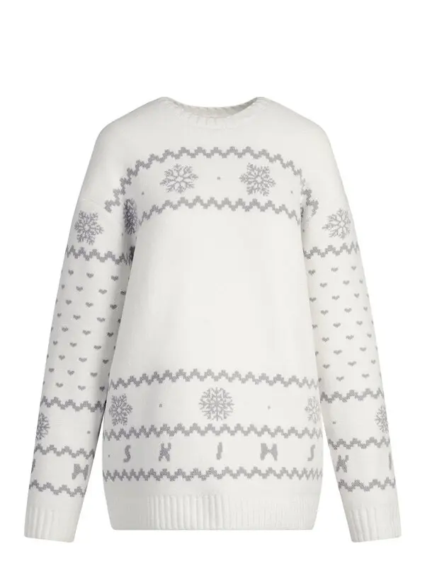 SKIMS Crewneck Pullover - Marble Heart Fair Isle