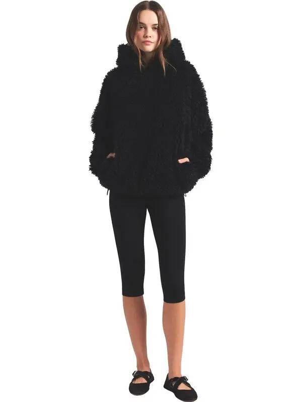 SKIMS Faux Fur Hoodie - Onyx