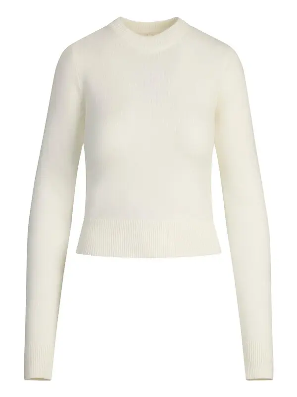 SKIMS Ribbed Long Sleeve Crewneck - Ivory