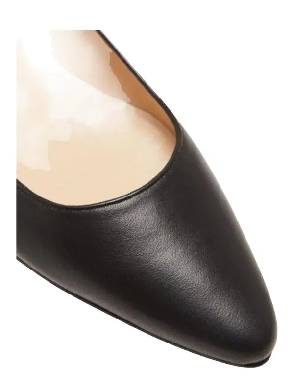 Manolo Blahnik Lanza Bb Lambskin Ballerina Flats - Black