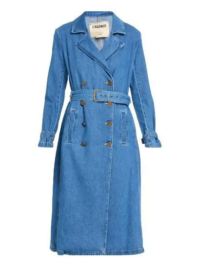 L'Agence Bradley Denim Trench Coat - Figueroa