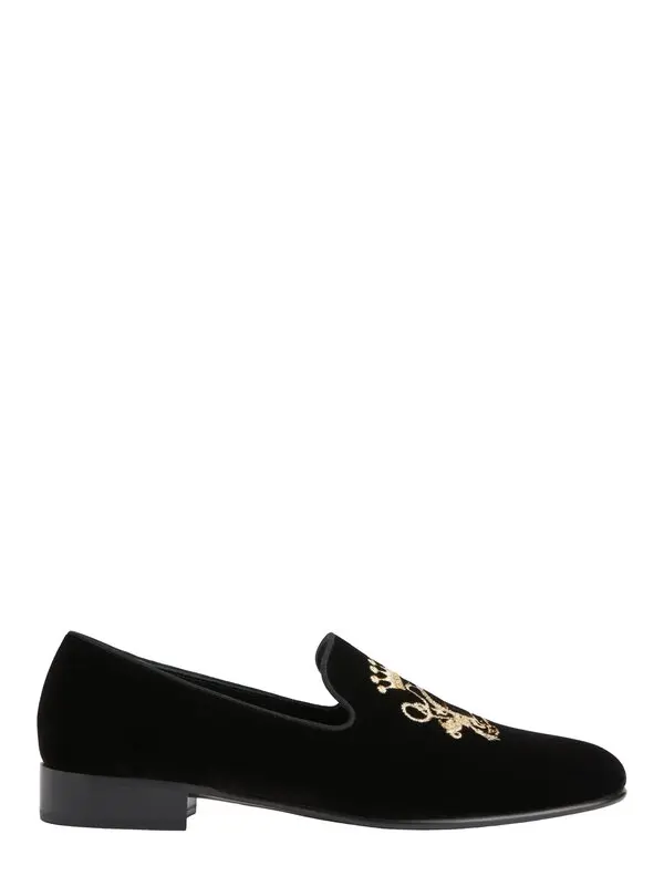 GIUSEPPE ZANOTTI Terence Velvet Loafers - Black