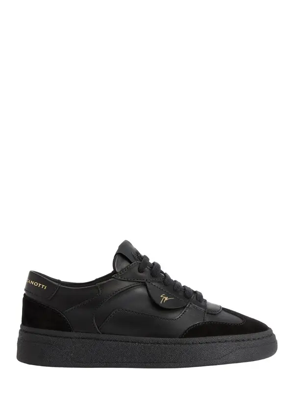 GIUSEPPE ZANOTTI Low-top Leather Sneakers - Black