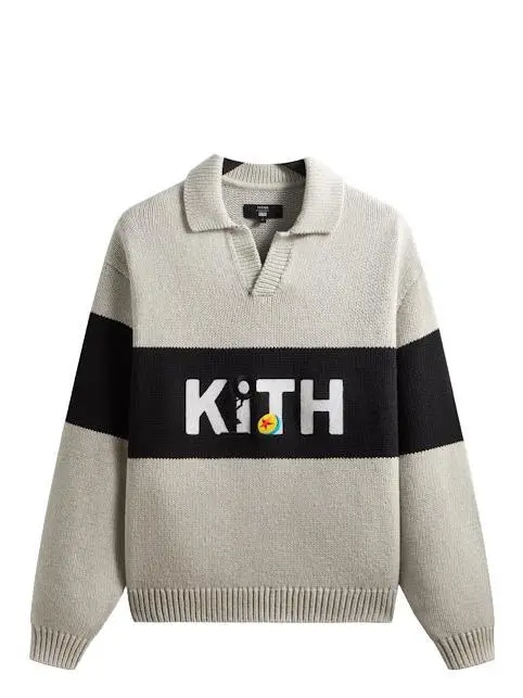 Kith X Disney Pixar Nelson Rugby Sweater - Light Heather Grey