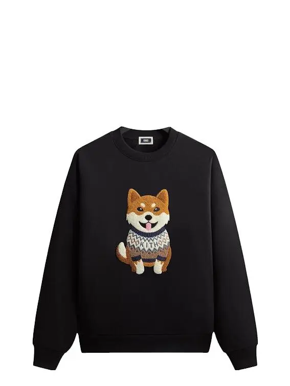 Kith Kithmas Shiba Nelson Crewneck Sweatshirt - Black