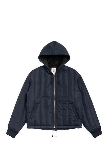 StÜssy Quilted Nylon Work Jacket - Navy Blue