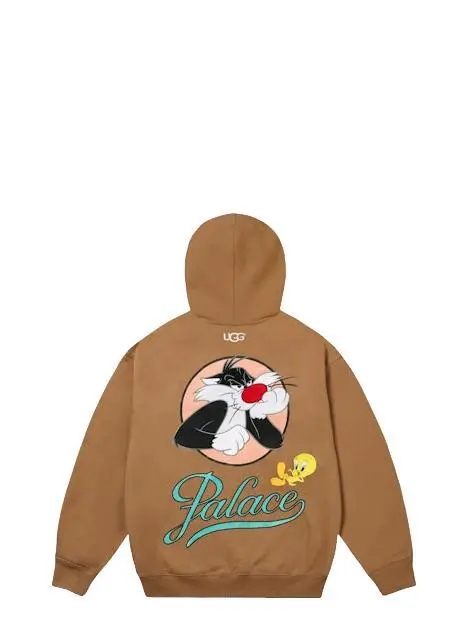 PALACE X Ugg Looney Tunes Hooded Sweatshirt - Chestnut