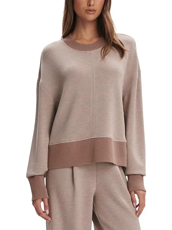 Varley Philippe Crop Sweatshirt - Taupe Marl