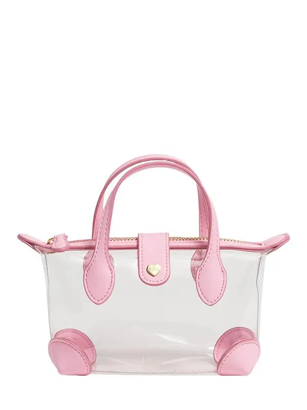 Stoney Clover Lane Clear Pouchette Crossbody Bag - Flamingo