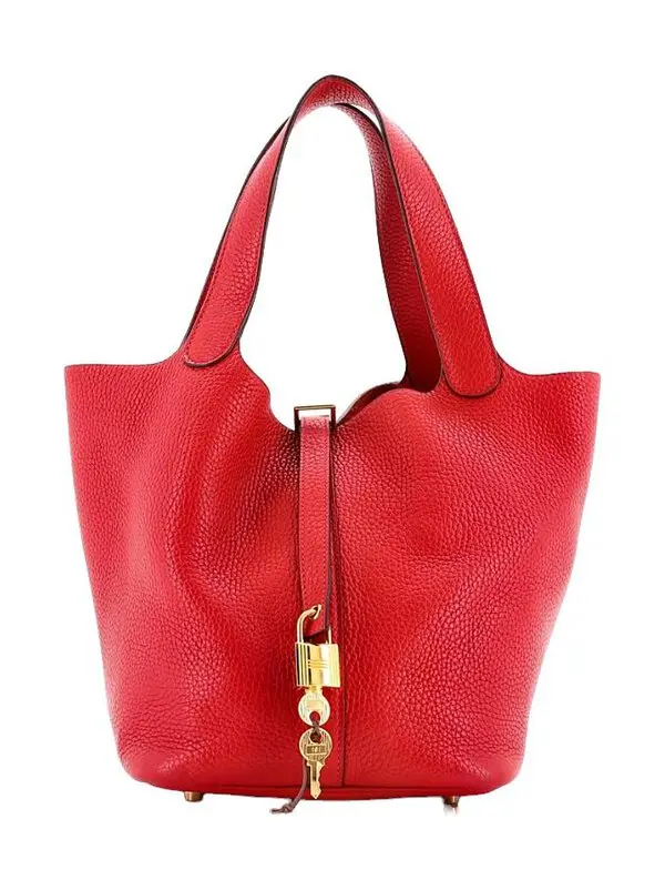 HERMES Mm Picotin Lock Bag Clemence - Red