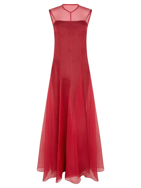 EMILIA WICKSTEAD Cassiopeia Silk Organza Dress - Red