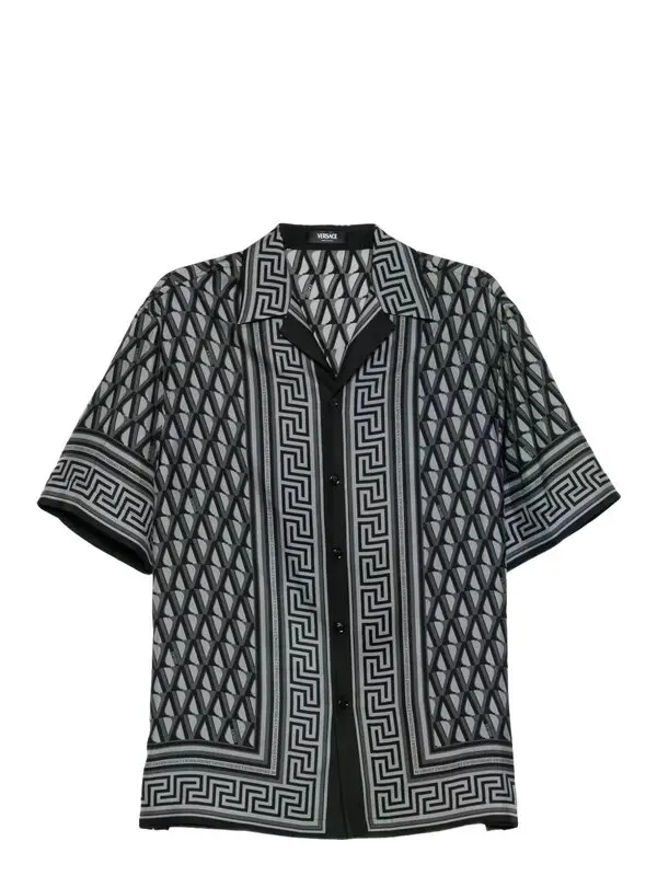 Versace V-greca Printed Shirt - Grey