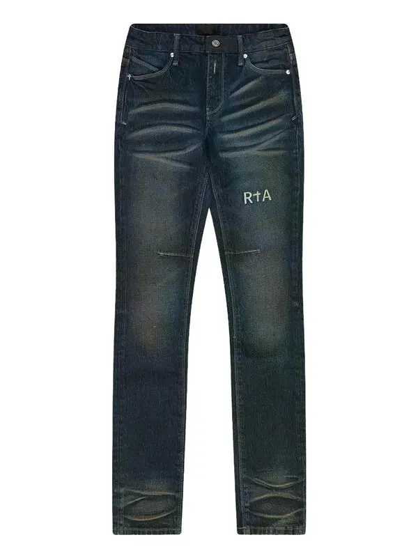 RtA Bryant Distressed Skinny Jeans - Blue