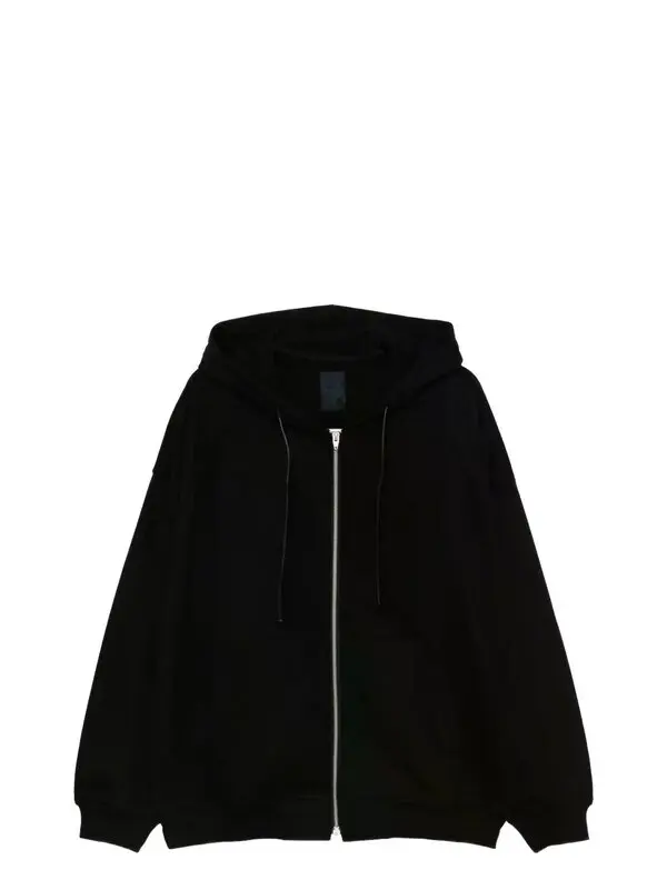 JUUN.J X Brandlised Zip-up Hoodie - Black