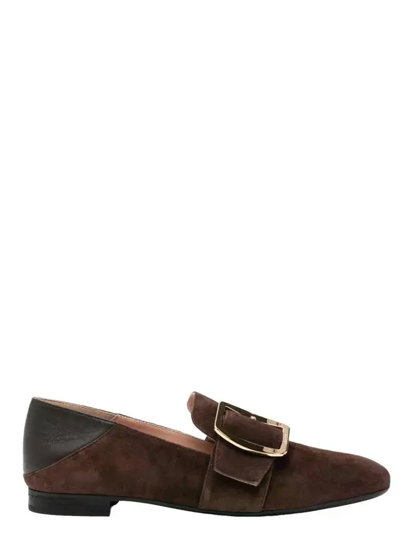 Bally Buckle Detail Loafers - Brown