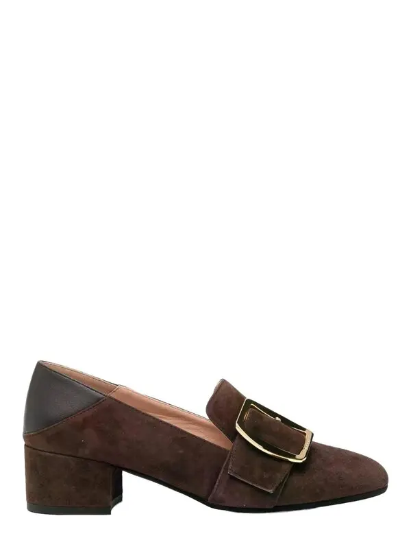 Bally Buckle Court Pumps - Brown