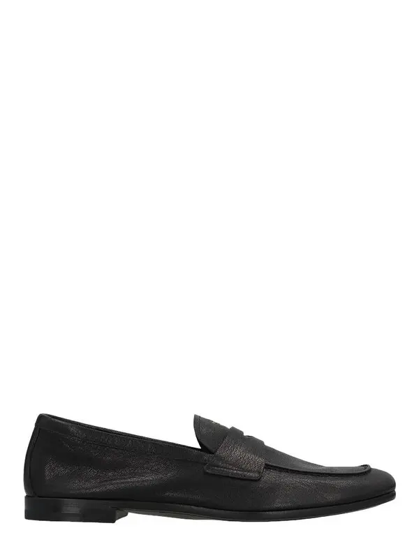 Prada Leather Loafers - Black