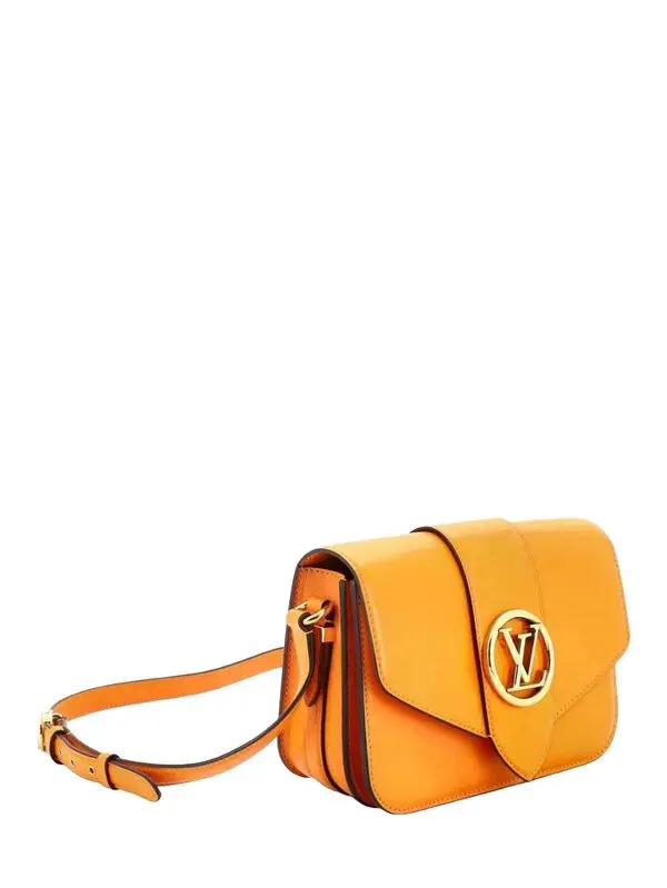LOUIS VUITTON Pont 9 Leather Crossbody Bag - Orange
