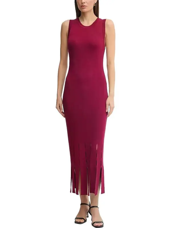 Dkny Cut-out Sleeveless Midi Dress - Red