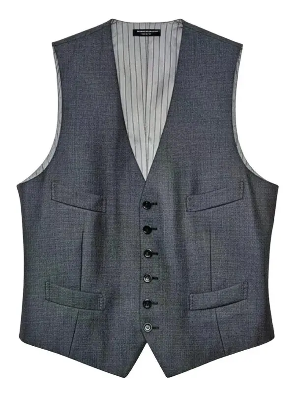 TOM FORD Wool Waistcoat - Grey