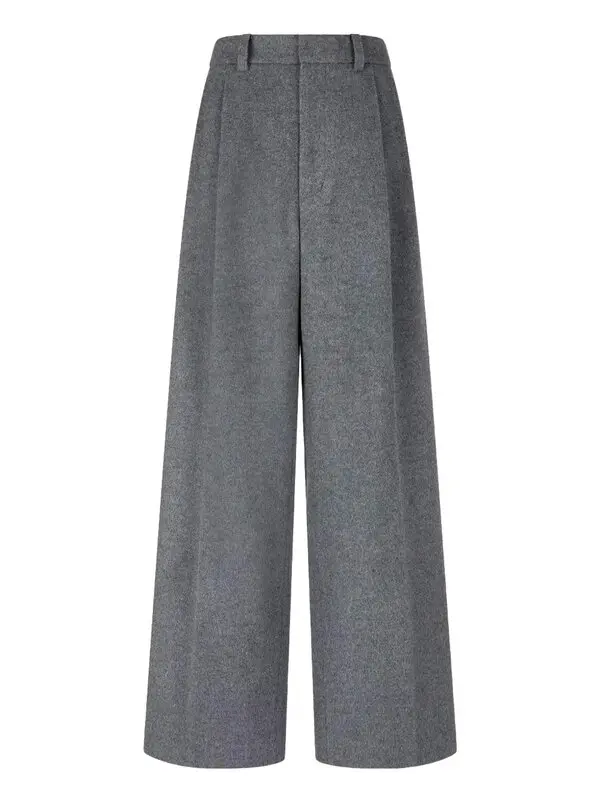 STUDIO TOMBOY Pleated Wool Trousers - Grey
