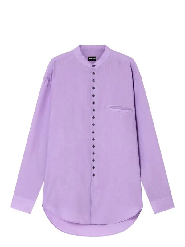 Giorgio Armani Linen Shirt - Purple