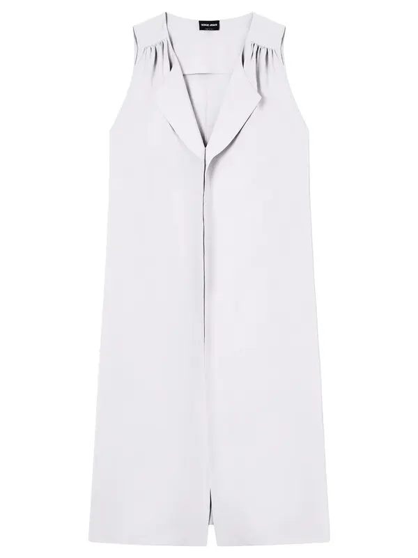Giorgio Armani Technical Silk Shirt Dress - Grey