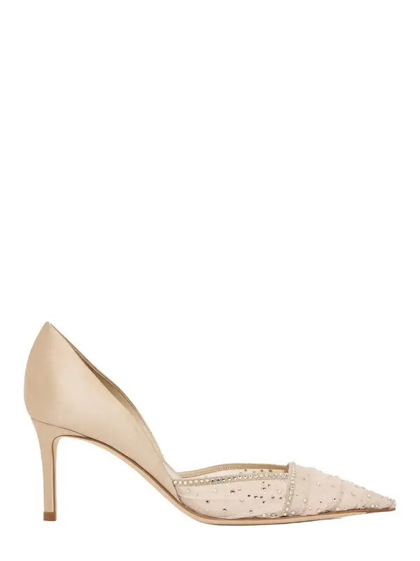 Giorgio Armani Tulle And Satin Court Shoes - Beige