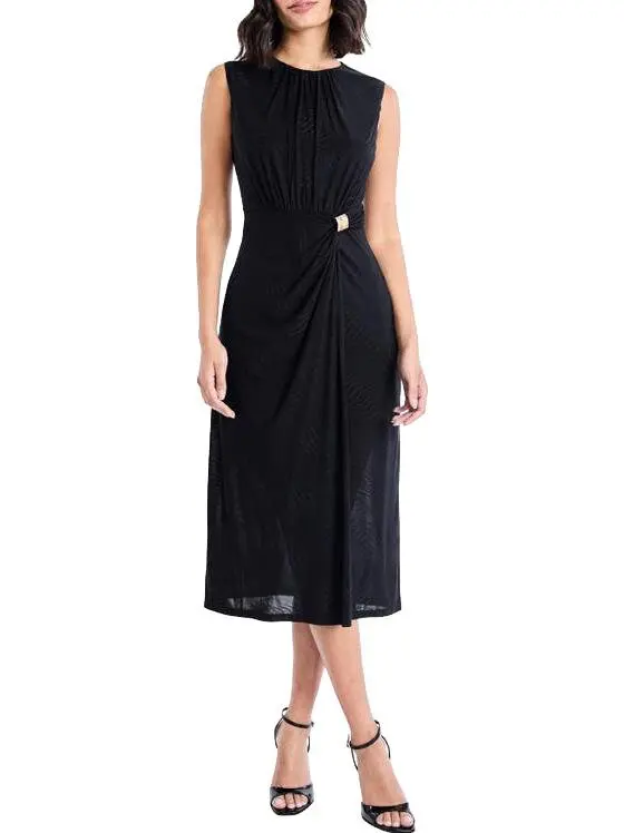 Maggy London Sleeveless Midi Dress - Black