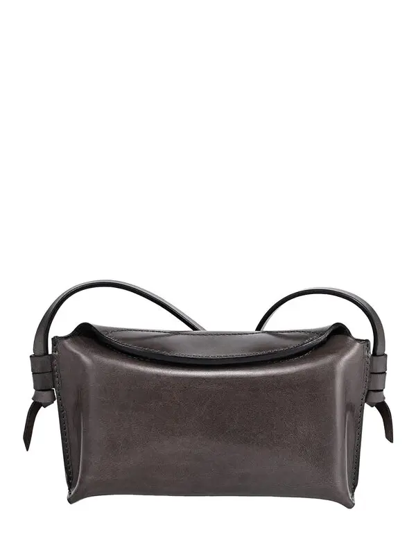 OLD TREND Genuine Leather Crossbody Bag - Grey