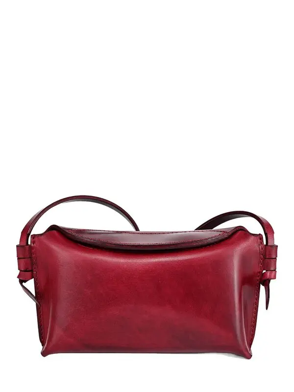 OLD TREND Genuine Leather Crossbody Bag - Maroon
