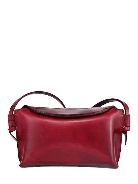 OLD TREND Genuine Leather Everyday Crossbody Bag - Maroon