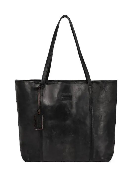 OLD TREND Alder Genuine Leather Shoulder Tote - Black