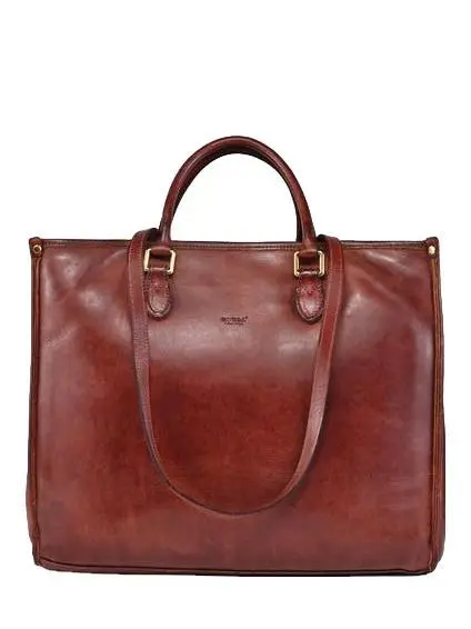 OLD TREND Clivia Leather Carryall Tote - Brown