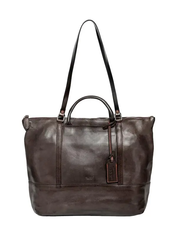 OLD TREND Crocus Genuine Leather Carryall Tote - Taupe