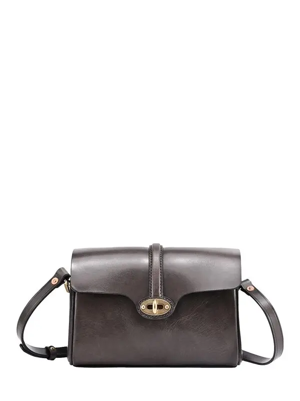 OLD TREND Laurel Leather Crossbody - Grey