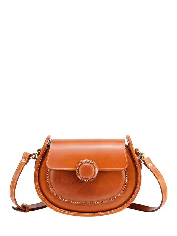 OLD TREND Begonia Genuine Leather Crossbody - Caramel