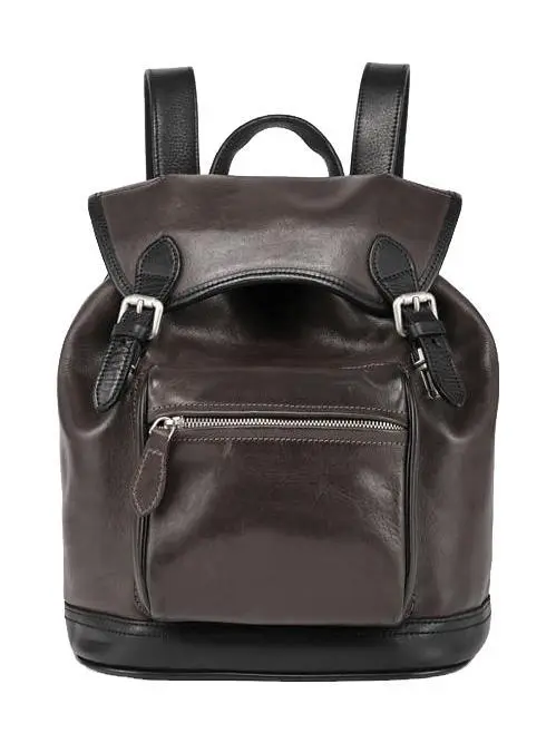 OLD TREND Ficus Leather Backpack - Grey
