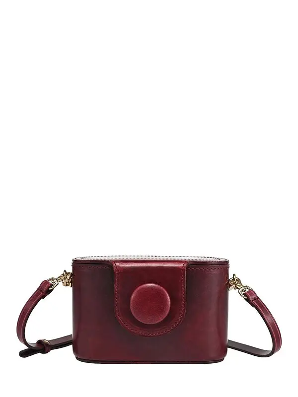 OLD TREND Begonia Genuine Leather Vintage Case Crossbody - Maroon