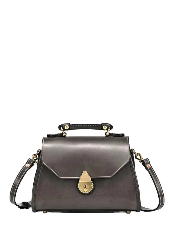 OLD TREND Laurel Leather Satchel - Grey