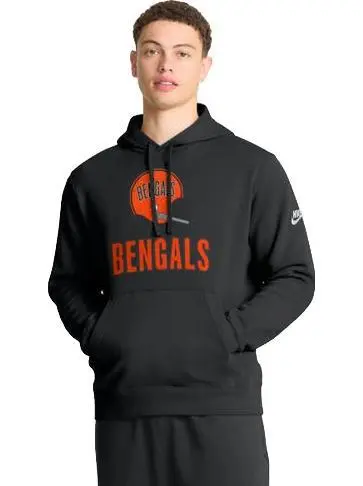 Nike Cincinnati Bengals Best Season Rewind Club Pullover Hoodie - Black