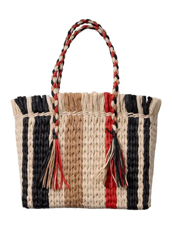 WILT CLOTHING Torrance Large Tote - Black/natural/red