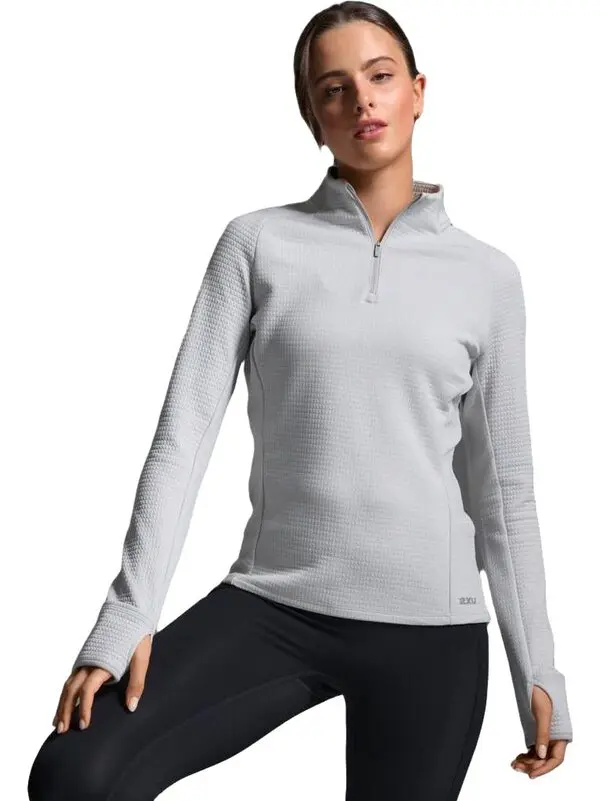 2xu Ignition Haptic 1/4 Zip - Harbor Mist/silver Reflective