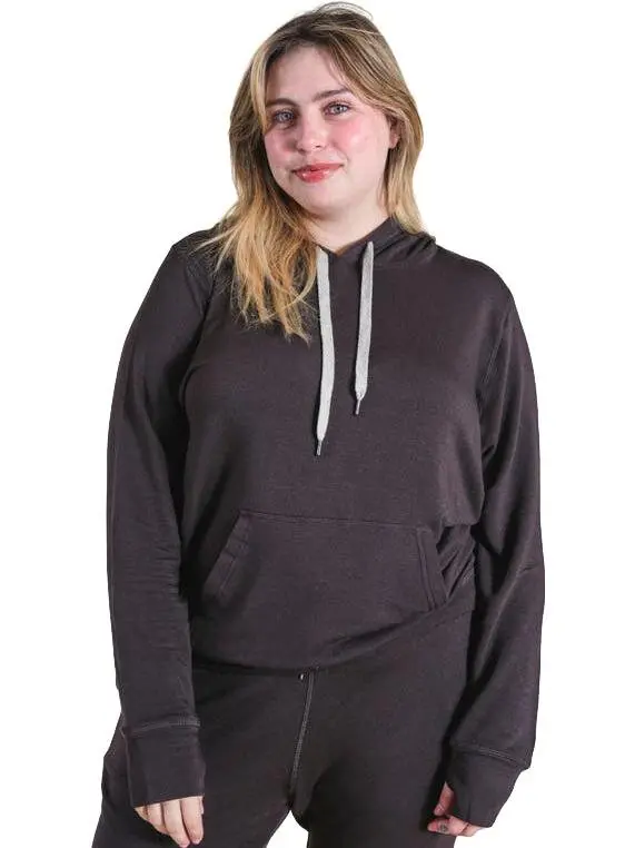 POPLINEN Plus Betty Modal Hoodie - Dark Chocolate