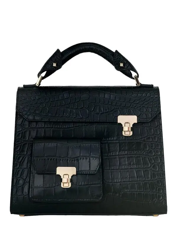 VIE LORIE Vanna Top Handle Bag - Onyx